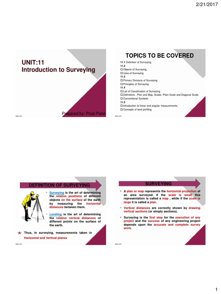11 - Introduction To Surveying | PDF | Surveying | Map