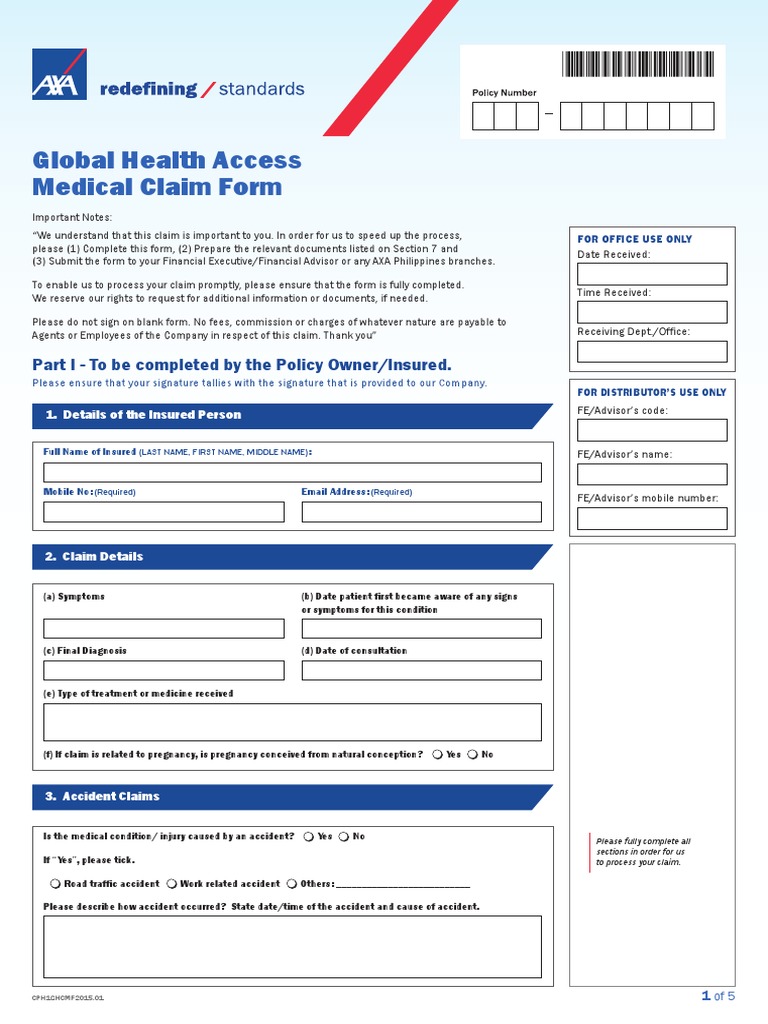 Global Health Access - Medical Claim Form | PDF | Miscarriage | Health ...