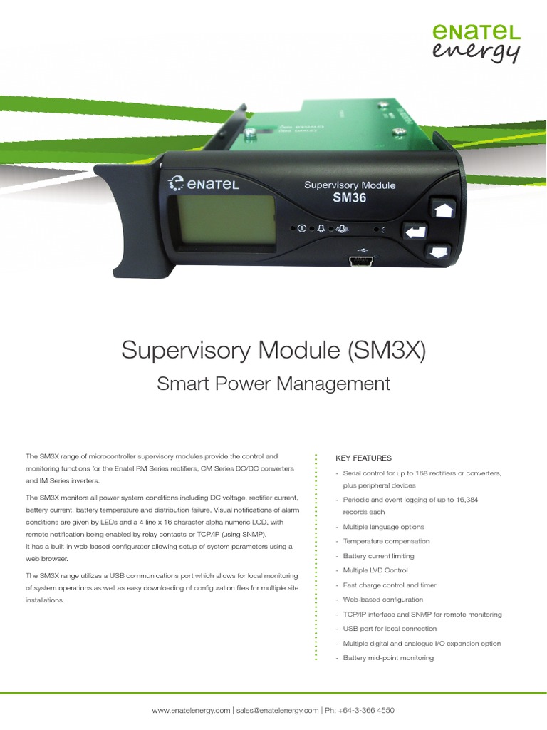 Supervisory Module SM3X | PDF | Usb | Relay