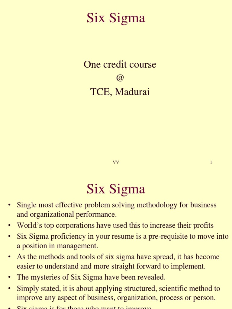 Six Sigma | PDF | Six Sigma | Variance