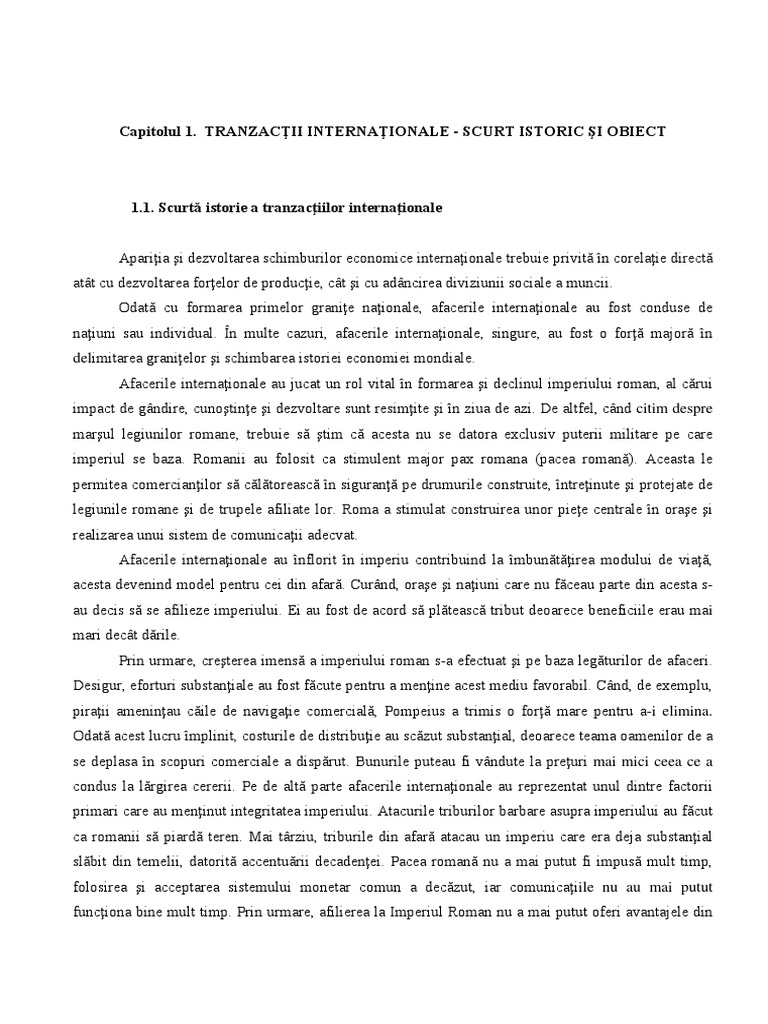 Tranzactii Comerciale Internationale PDF | PDF