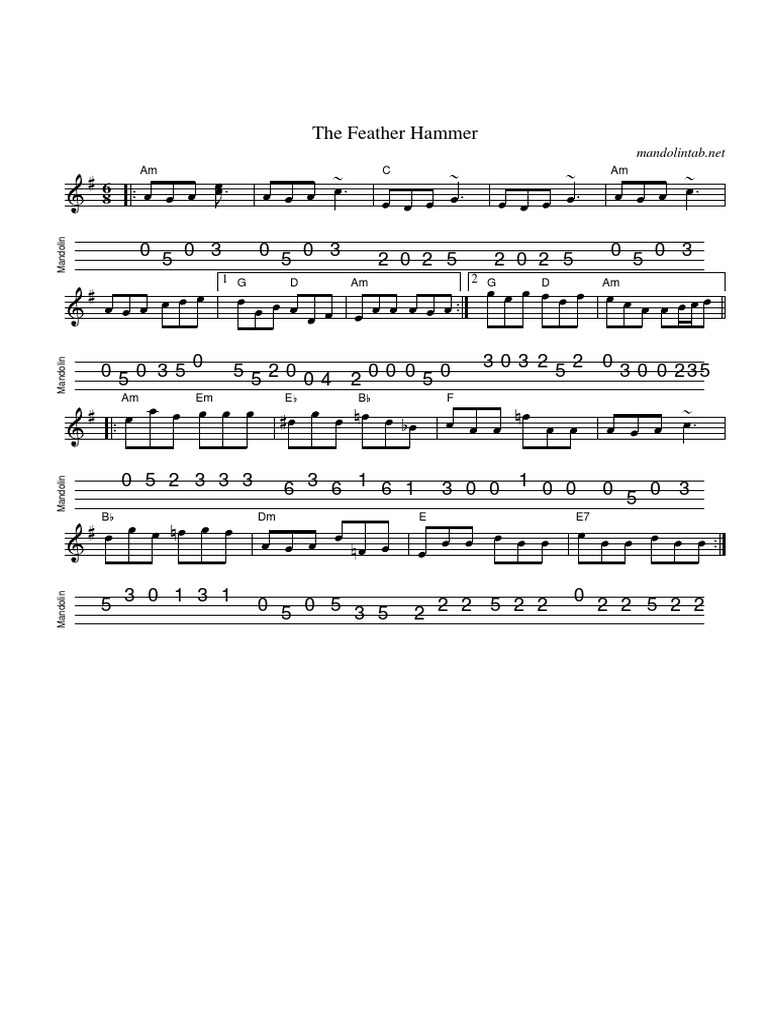 Original Mandolin-The Feather Hammer | PDF