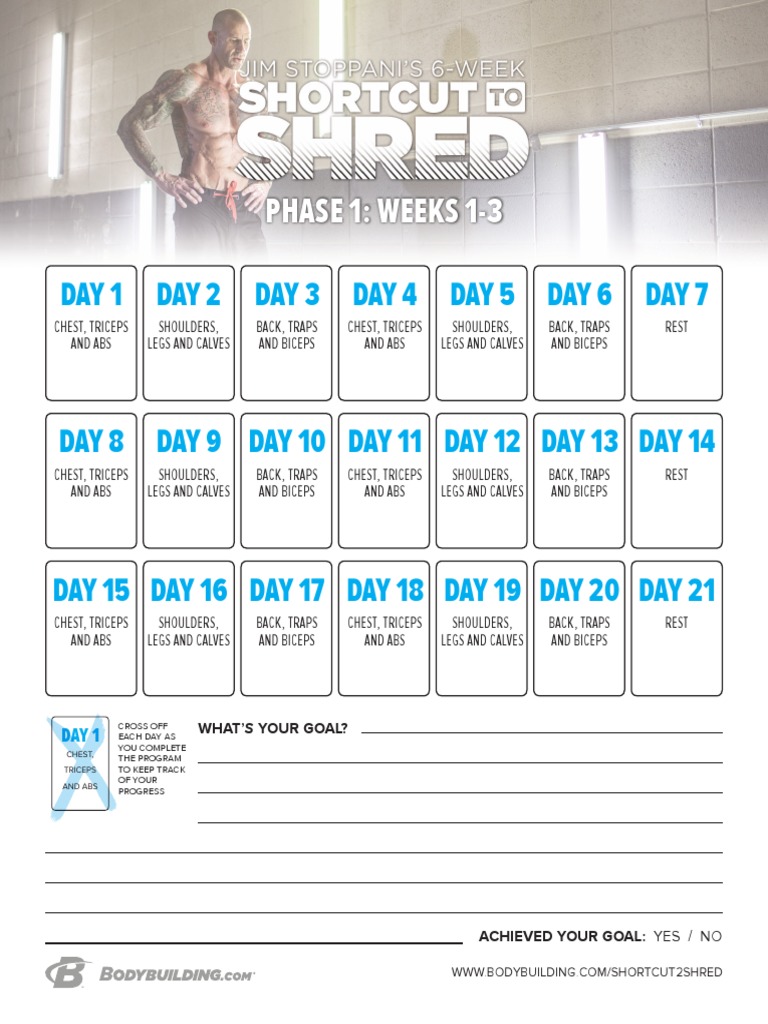 Jim Stoppani's 6-Week Shred Plan | PDF | Human Anatomy | Limbs (Anatomy)
