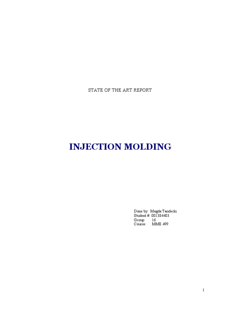 Injection Molding | PDF | Casting (Metalworking) | Industrial Processes
