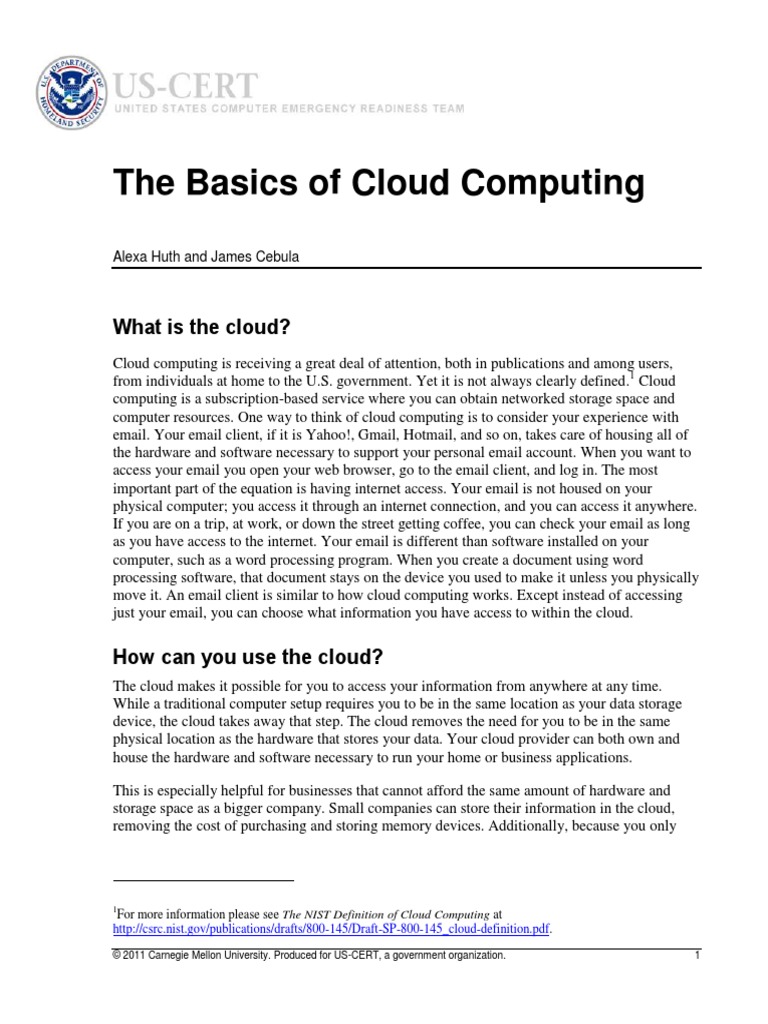 CloudComputingHuthCebula PDF | PDF | Software As A Service | Cloud Computing