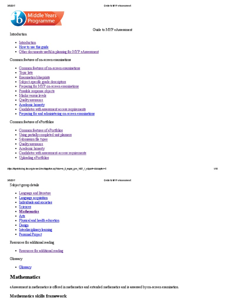 Guide To MYP Eassessment PDF | PDF | Trigonometric Functions | Triangle
