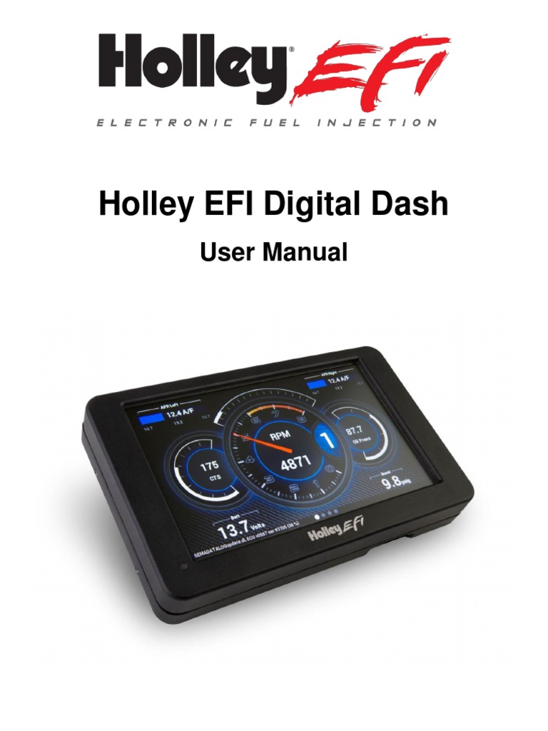 Holley EFI Digital Dash: User Manual | PDF | Usb | Usb Flash Drive