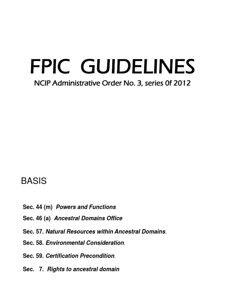 FPIC Guidelines and Process Overview | PDF | Consensus Decision Making ...