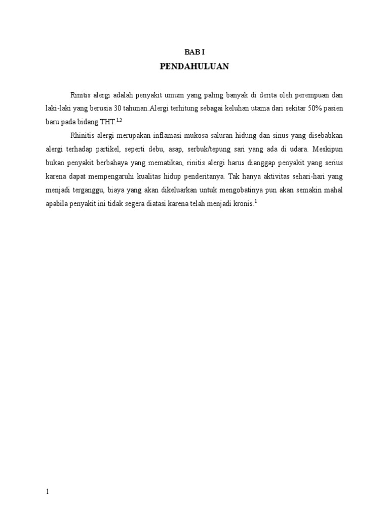 Referat Rhinitis Alergi | PDF