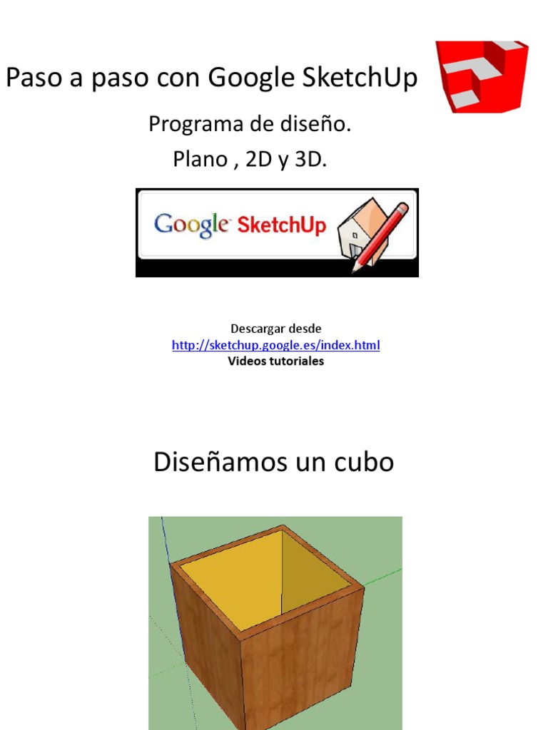 Paso A Paso Con Google SketchUp PDF | PDF