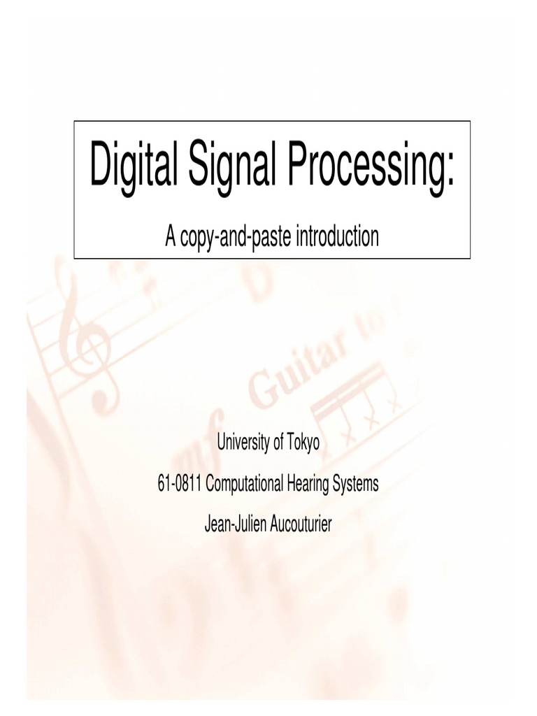 Digital Signal Processing | Download Free PDF | Discrete Fourier ...