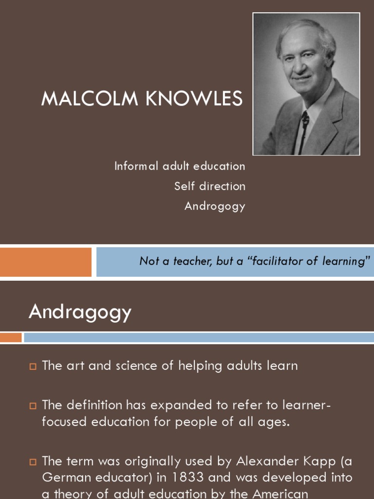 Malcolm Knowles' Andragogy Theory | PDF | Cognitive Science | Applied ...