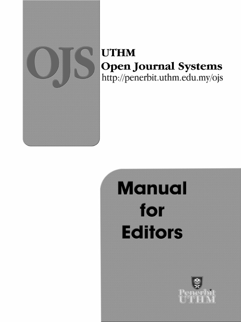 OJS Open Journal Systems Manual For Editors | PDF | Copy Editing | Editing