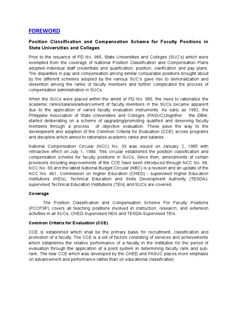 The NBC 461 Guidelines For Cce | PDF | Academic Degree | Doctorate