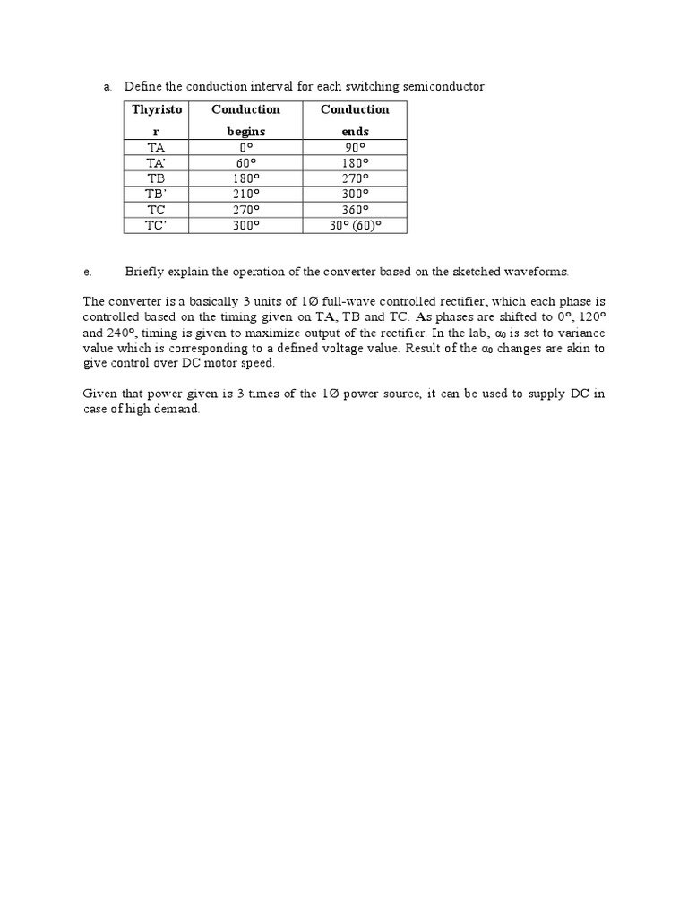 Thyristor Conduction Intervals Explained | PDF | Teaching Methods ...