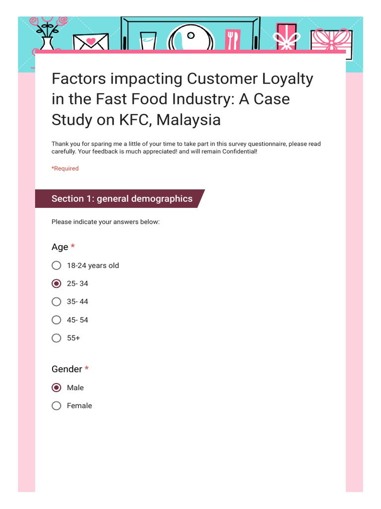 Factors Impacting Customer Loyalty in The Fast Food Industry - A Case ... Factors Impacting Customer Loyalty in The Fast Food Industry - A Case ...