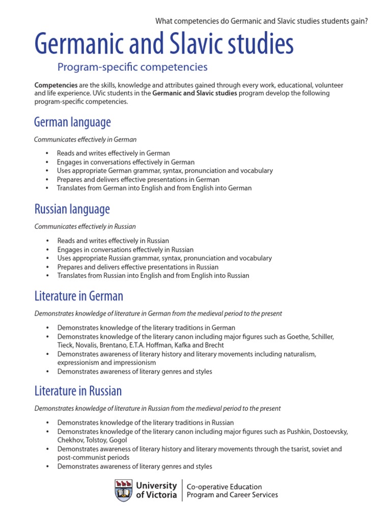 Program Germanic Slavic | PDF | German Language | Human Communication