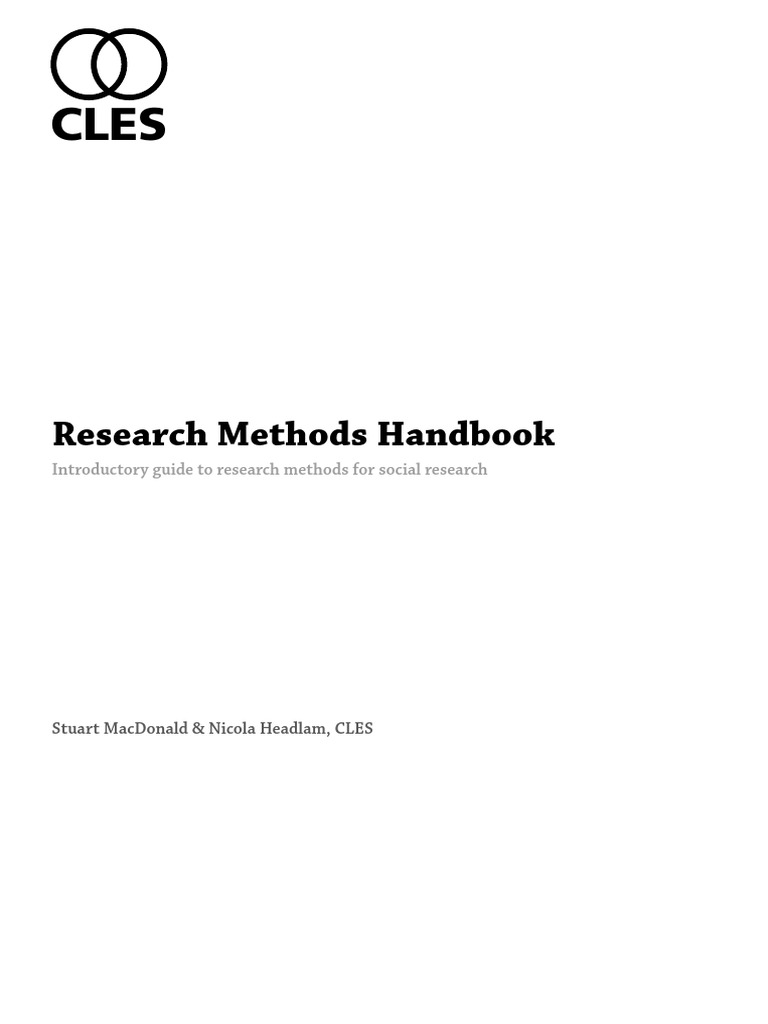Research Methods Handbook PDF | PDF | Survey Methodology | Data Analysis