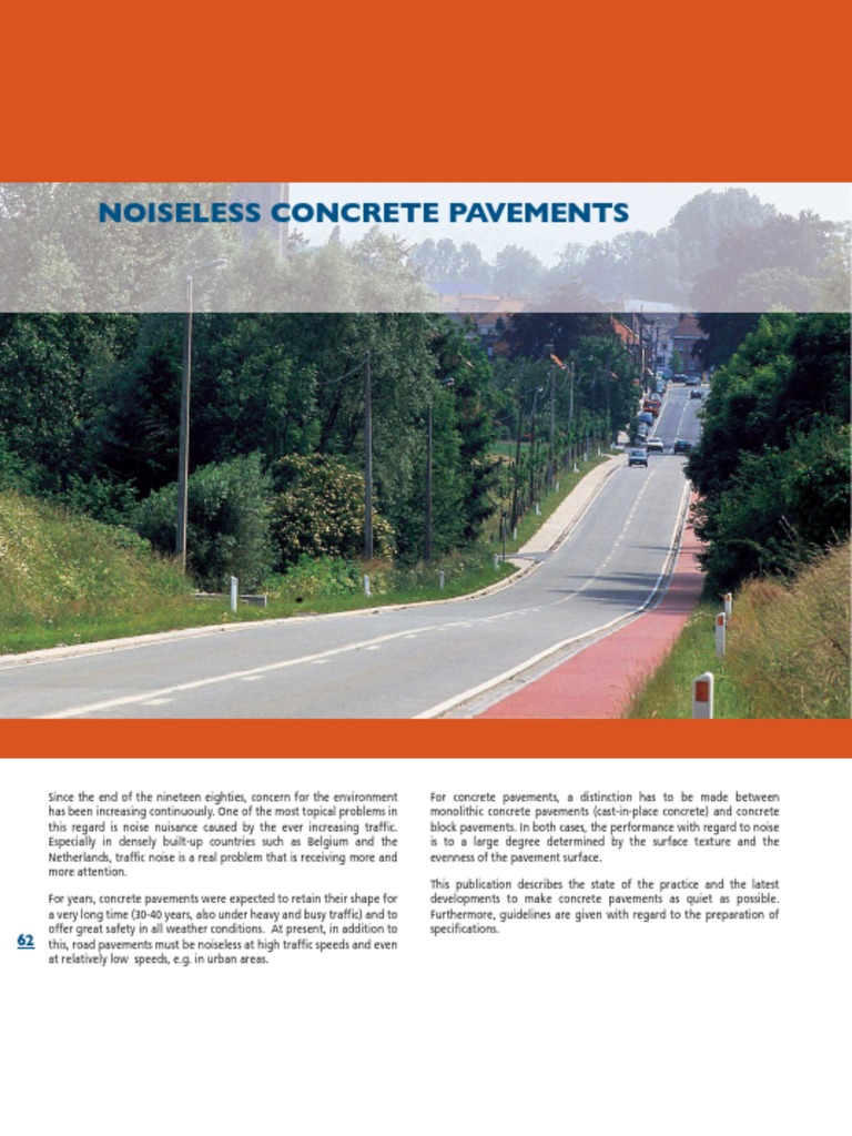 Noiseless Concrete Pavements Guide | PDF | Road Surface | Concrete