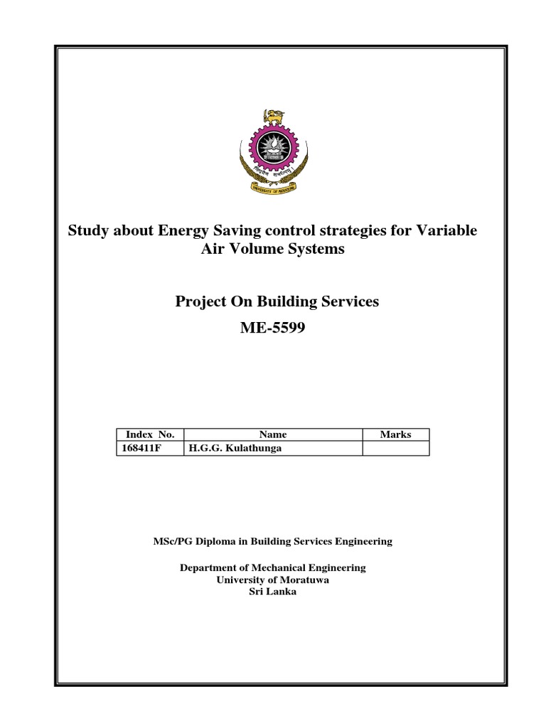 Study About Energy Saving Control Strategies For Variable Air Volume ...