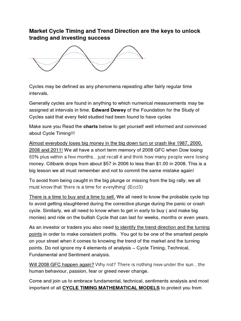 Market Cycle Timing and Forecast 2016 2017 PDF | PDF | Market Trend ...