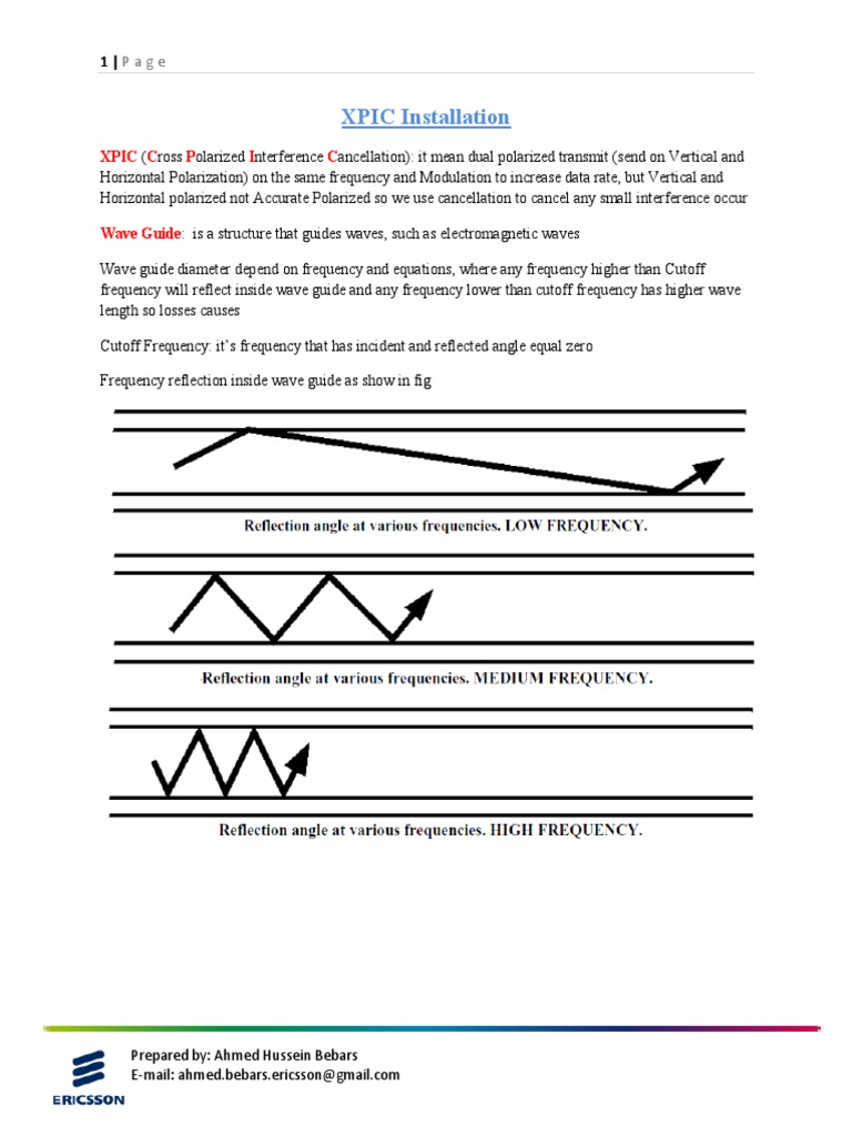 XPIC Installation | PDF | Polarization (Waves) | Antenna (Radio)