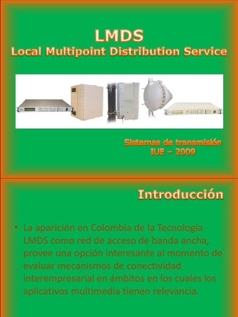 LMDS (Local Multipoint Distribution System) | PDF | Estándares de ...