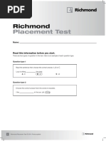 Richmond - Placement - Test - Answer Key | PDF | Psycholinguistics ...