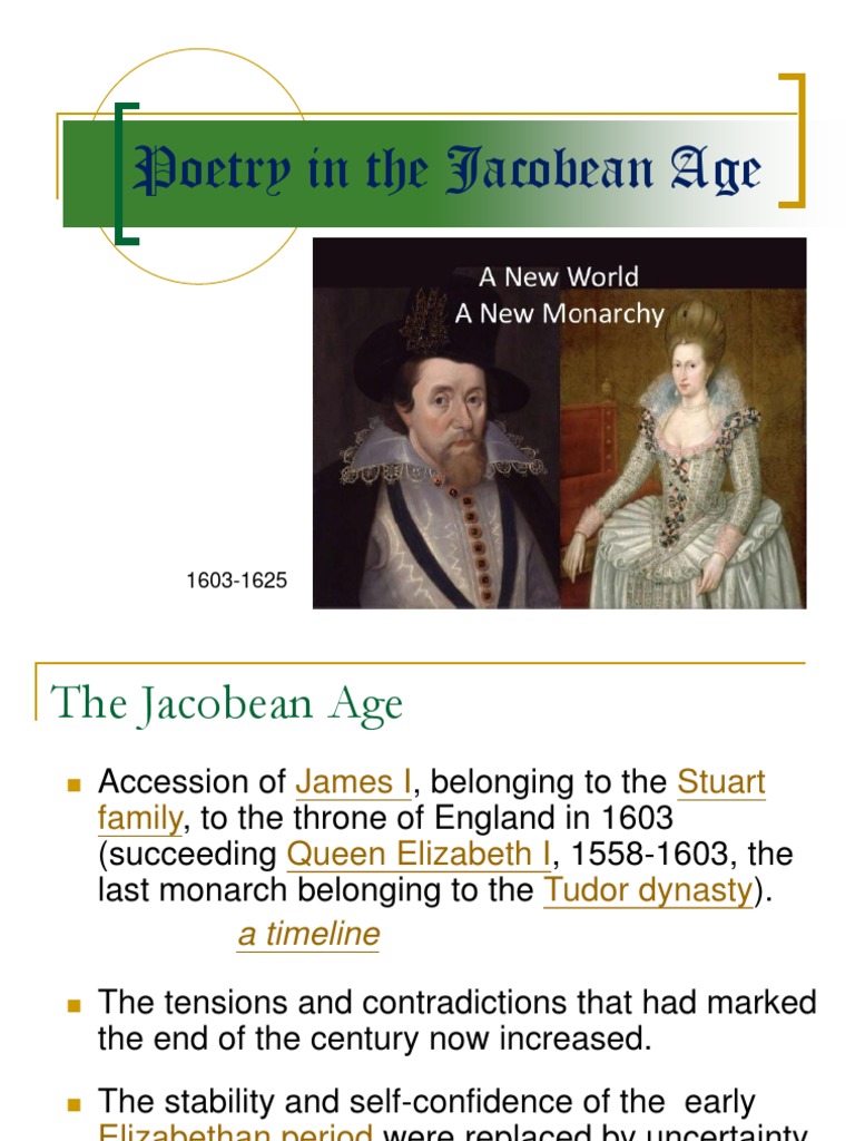 Metaphysical Poetry in the Jacobean Era | PDF | James Vi And I ...