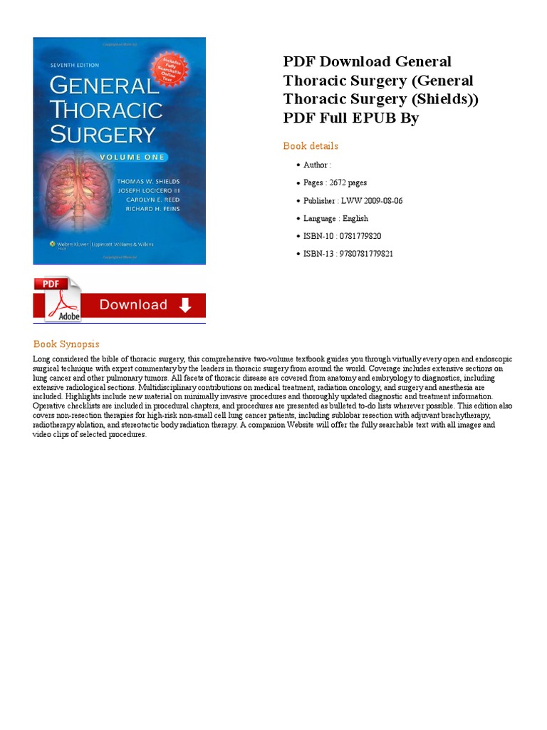 General Thoracic Surgery | PDF | Radiation Therapy | E Books