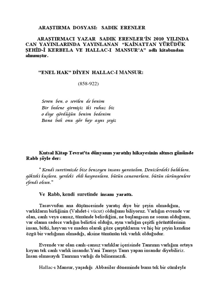 Hallac-I Mansur PDF | PDF