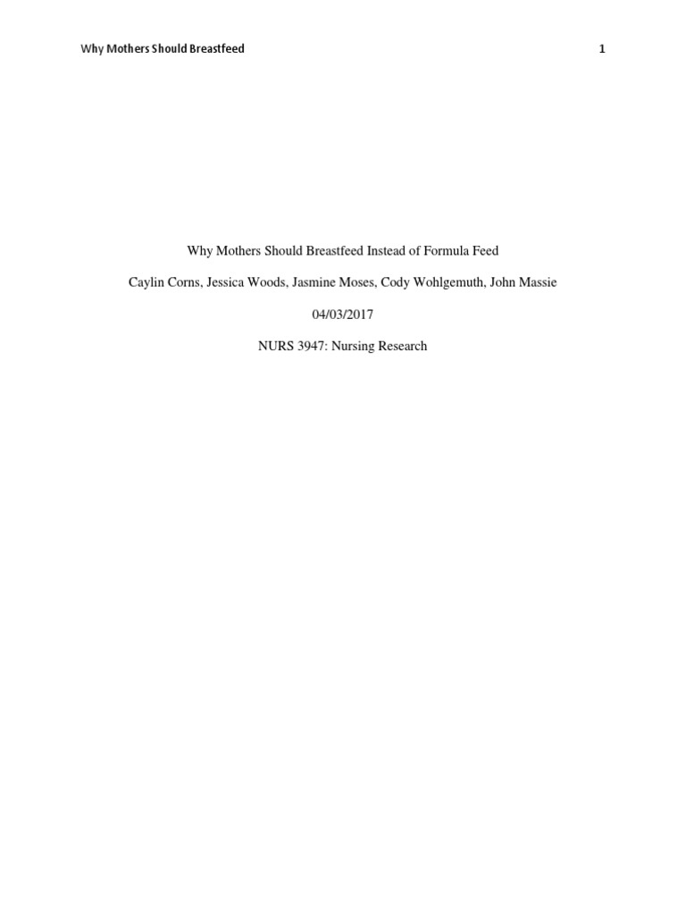 Nursing Group Research Paper | PDF | Breastfeeding | Lactation