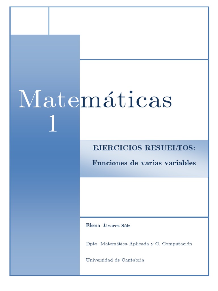 Funciones de Varias Variables (Ejercicios Resueltos) PDF | PDF | Degradado | Derivado