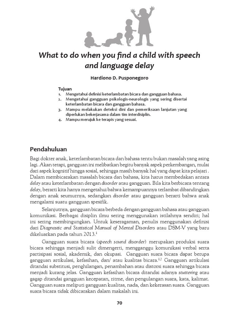 Speech and Language Delay | PDF