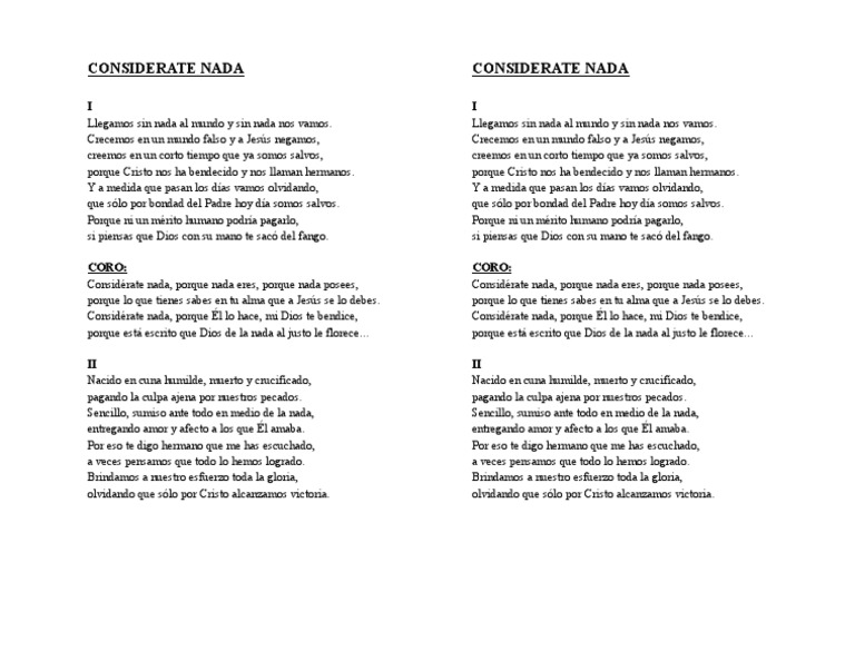 Considerate Nada | PDF | Cristo (título) | Jesús
