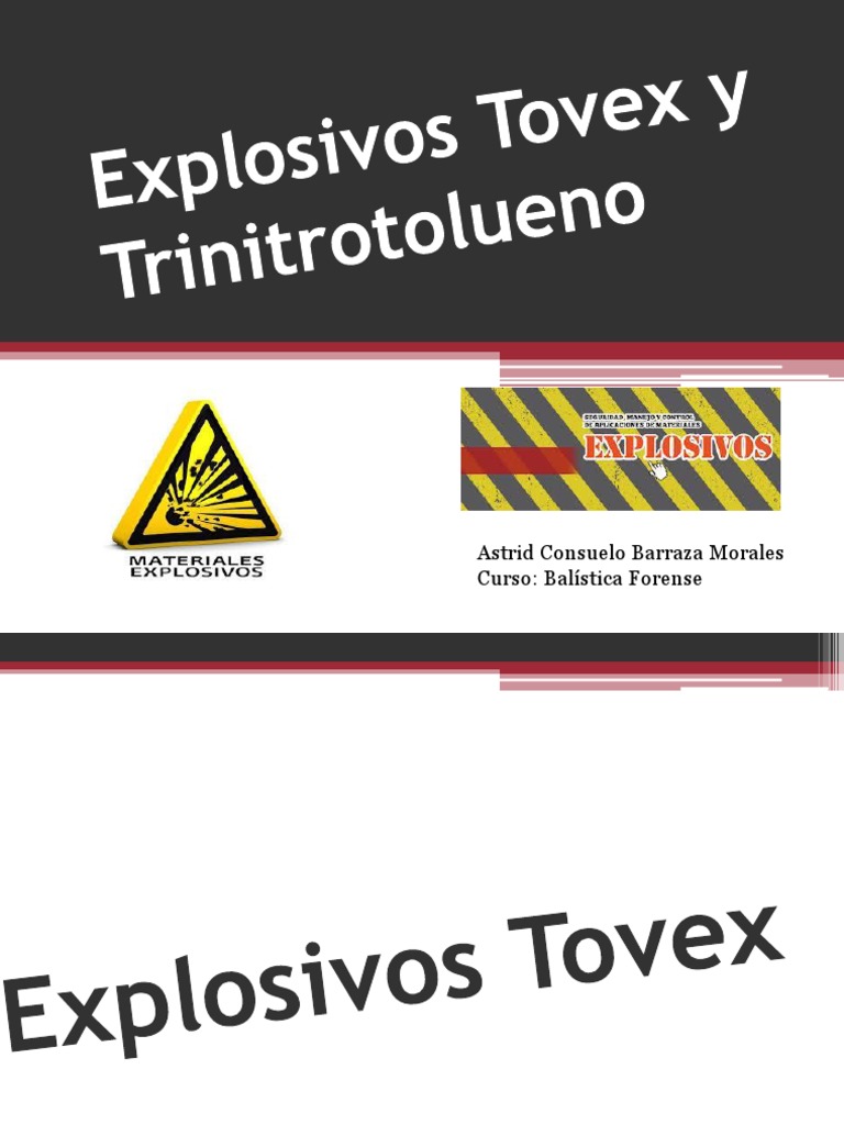 Explosivos Tovex y Trinitrotolueno | PDF