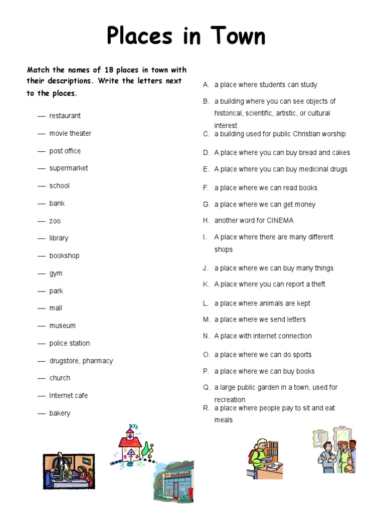 Places in Town Descriptions | PDF | General Fiction