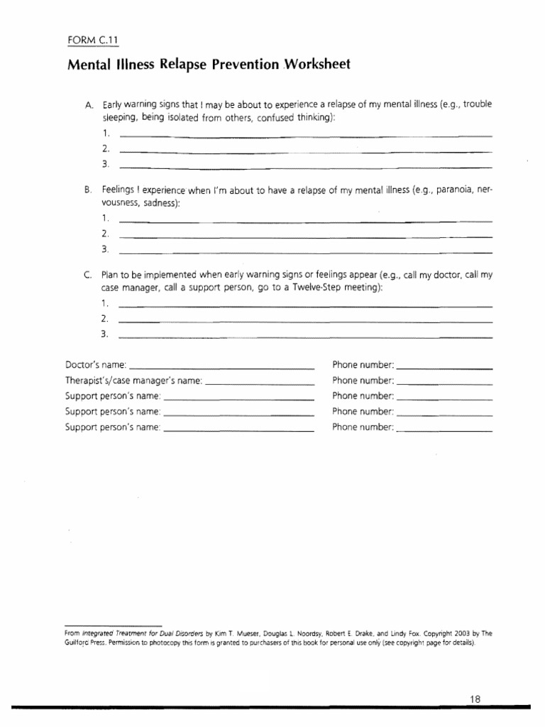 3 Handouts | Dual Diagnosis | Recovery Approach