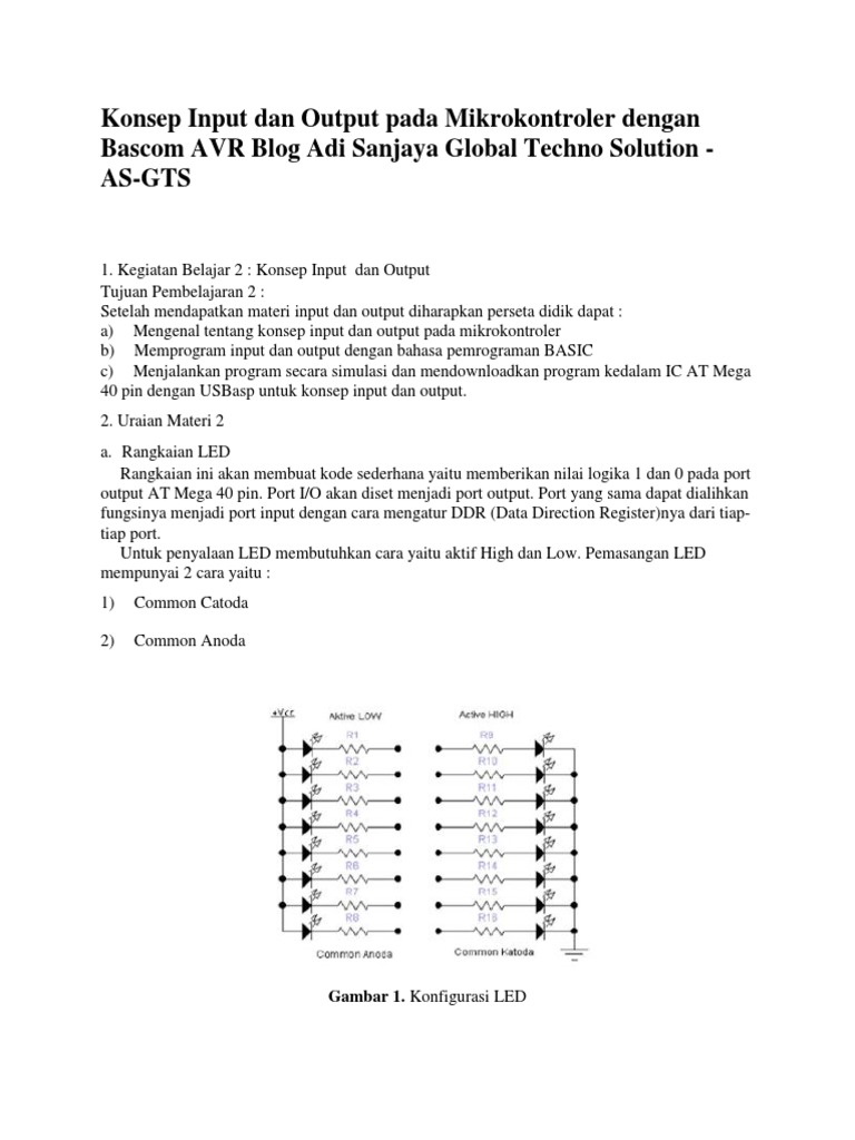 Mikrokontroler Input Output | PDF