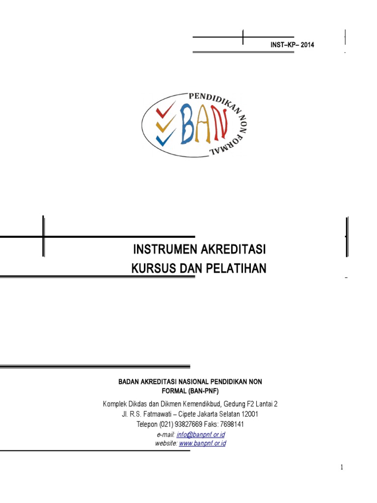 Instrumen Akreditasi LKP | PDF | Karier & Perkembangan