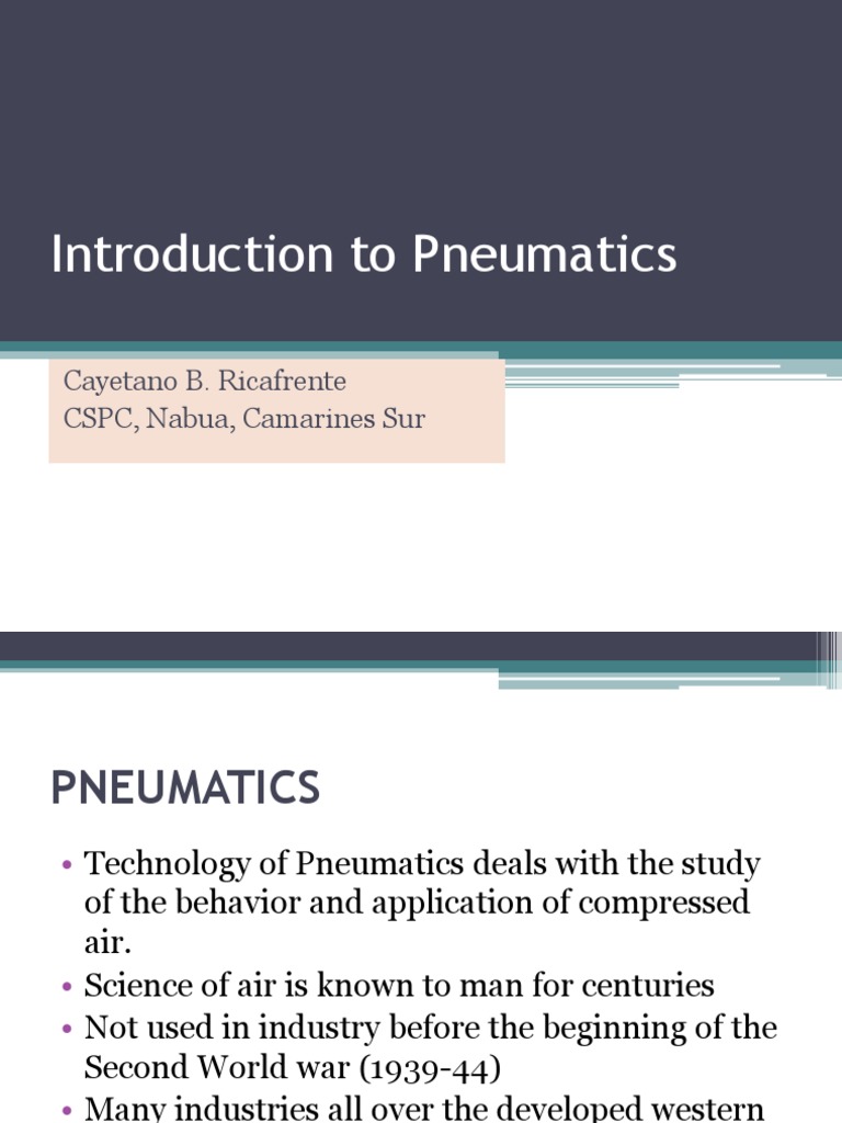 Introduction To Pneumatics | Download Free PDF | Gases | Atmosphere Of ...