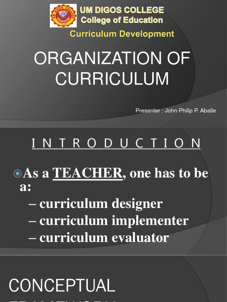 Horizontal and Vertical Organization of A Curriculum | PDF | Sharing ...