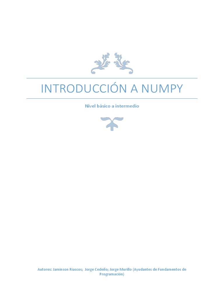 Arreglos N-Dimensionales (Numpy) | PDF | Estructura de datos de matriz ...