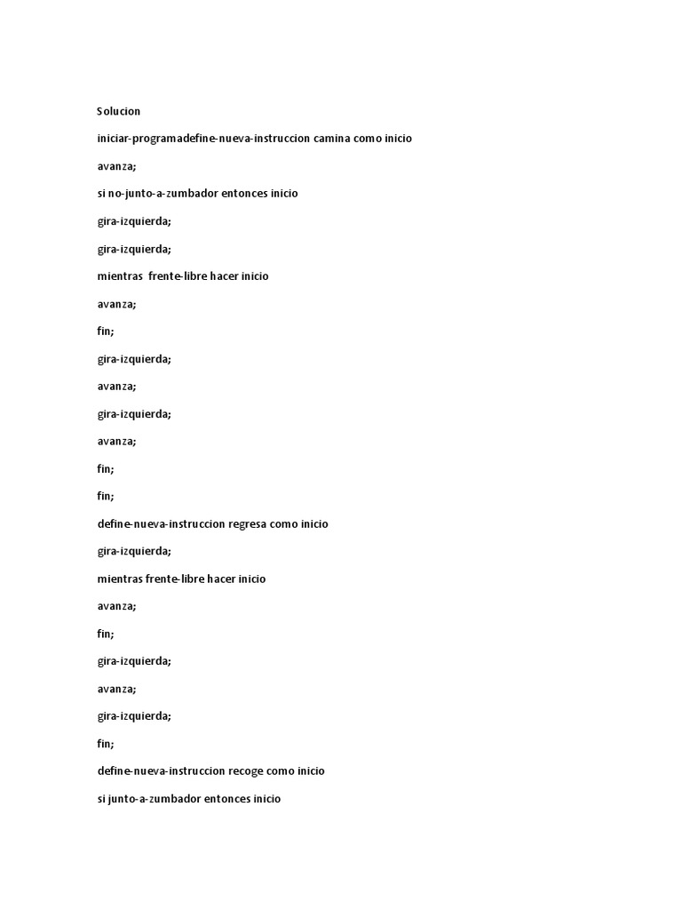 Karel Ejercicios Resueltos | PDF