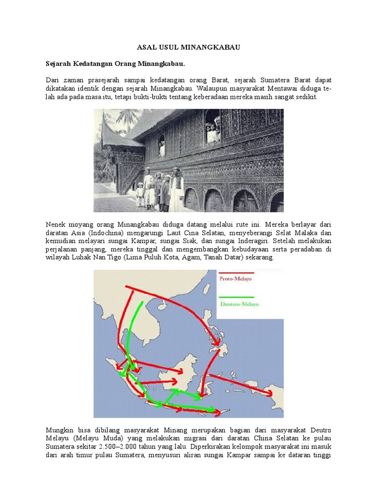 Asal Usul Minangkabau | PDF