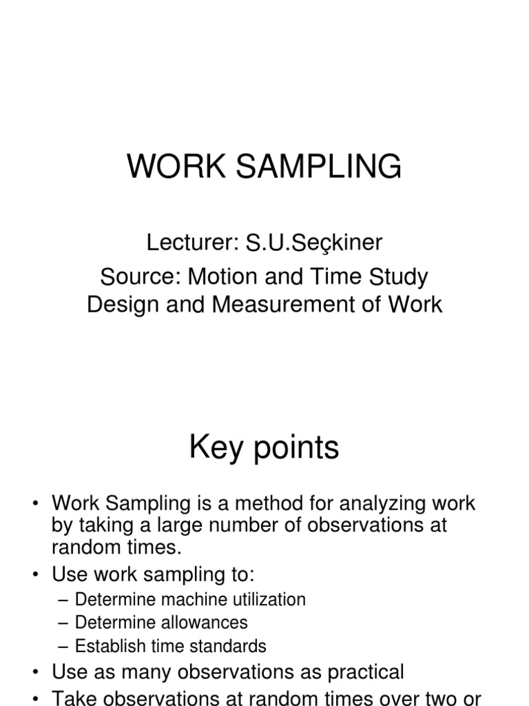 Work Sampling | PDF | Sampling (Statistics) | Standard Deviation