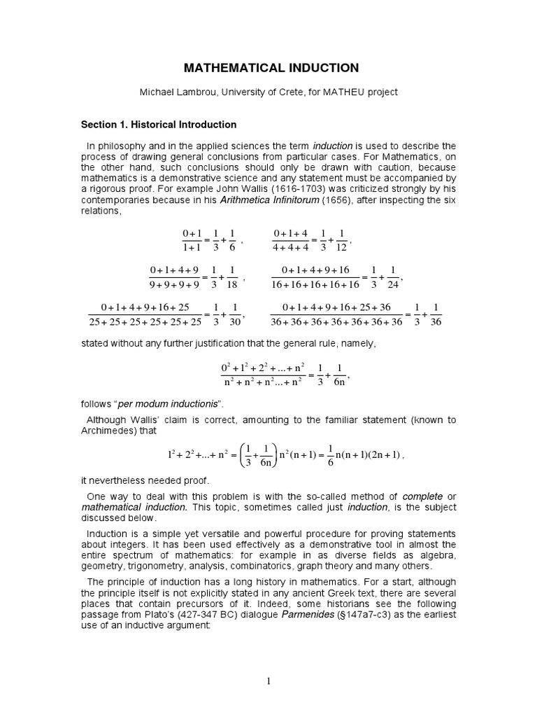 Mathematical Induction Explained | PDF