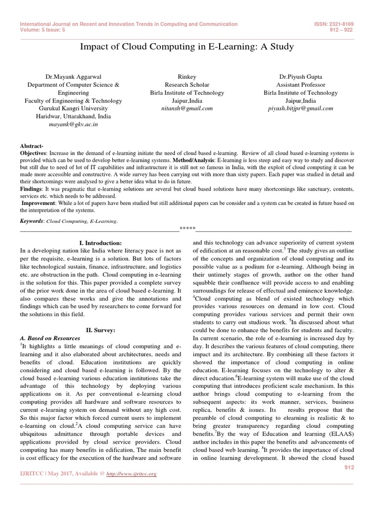 175 1496392880 - 02-06-2017 PDF | PDF | Cloud Computing | Educational ...