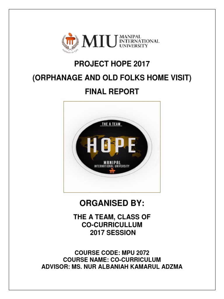 Project HOPE: Orphanage Visit Report | PDF | Engineering | Business