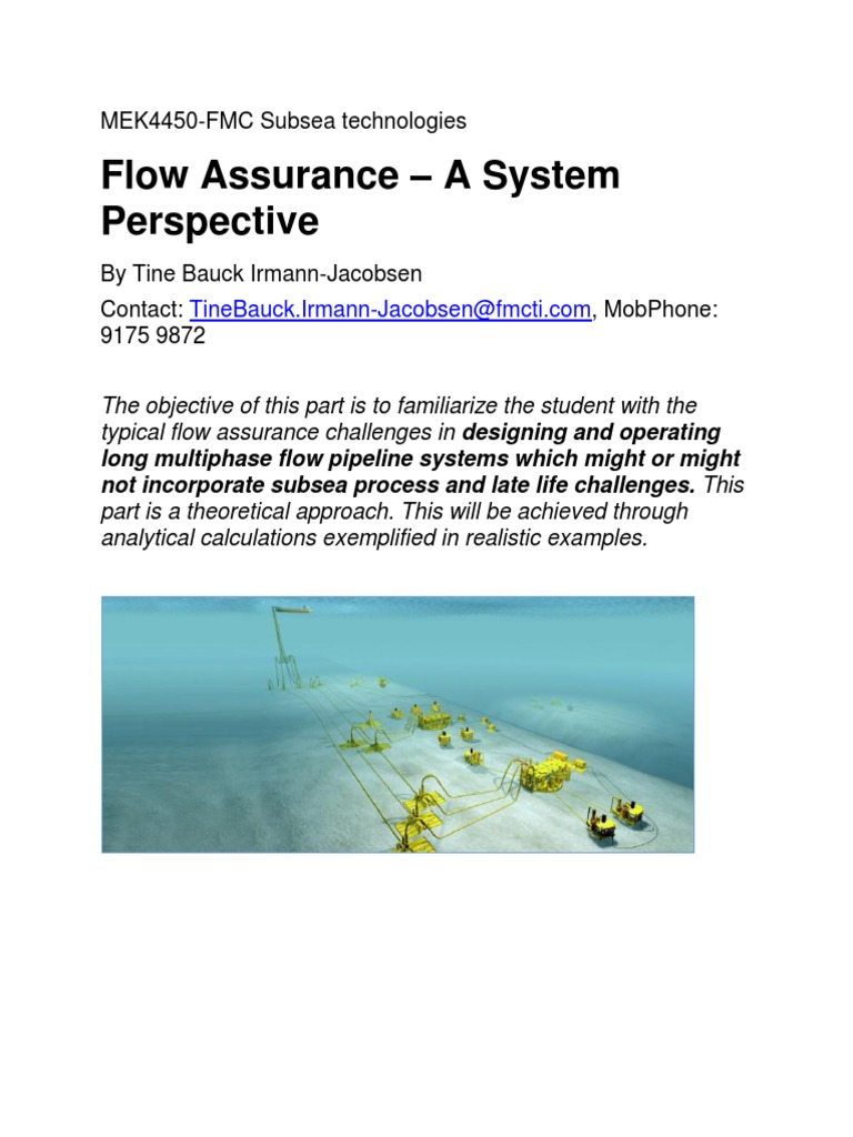 Flow Assurance | Subsea (Technology) | Fluid Dynamics